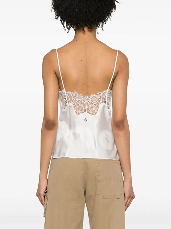 Coperni Lace-trim Silk Tank Top