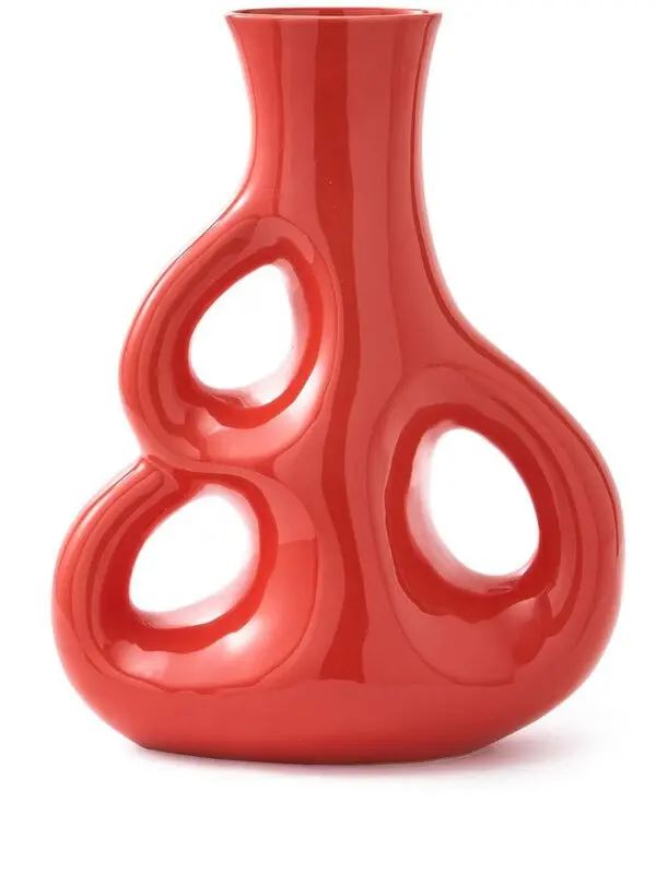 POLSPOTTEN Three Ears Ceramic Vase - Red