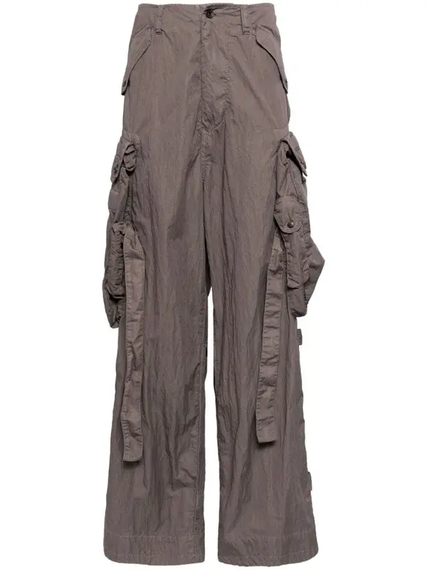 JULIUS Cargo Cotton Blend Trousers - Grey
