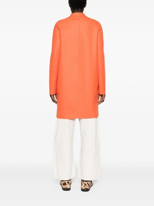 Harris Wharf London Cocoon Wool Coat - Orange