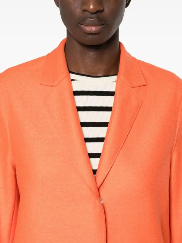 Harris Wharf London Cocoon Wool Coat - Orange
