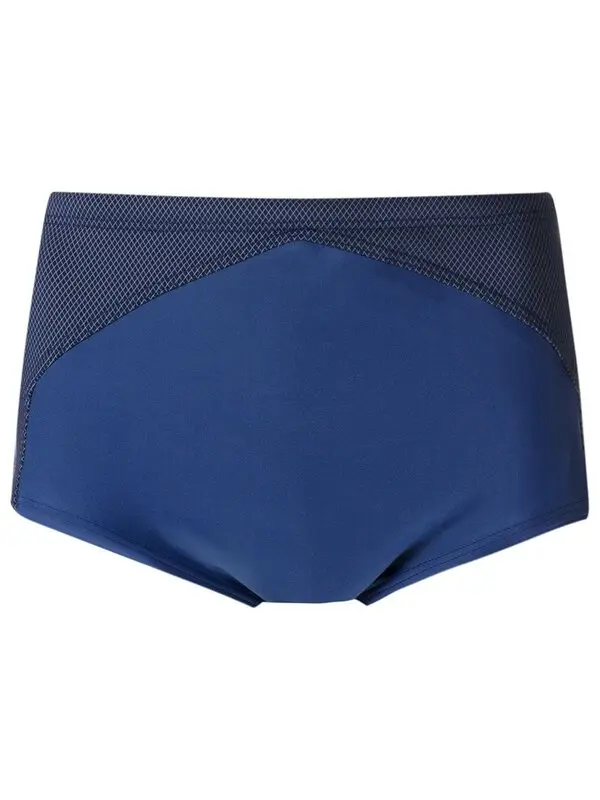 AMIR SLAMA Panelled Low-rise Trunks - Blue