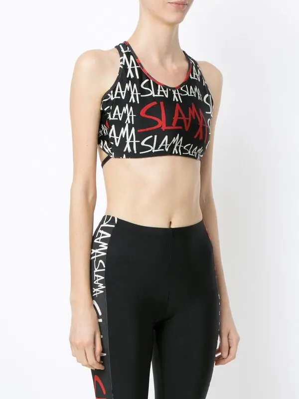AMIR SLAMA Logo-print Bikini Top