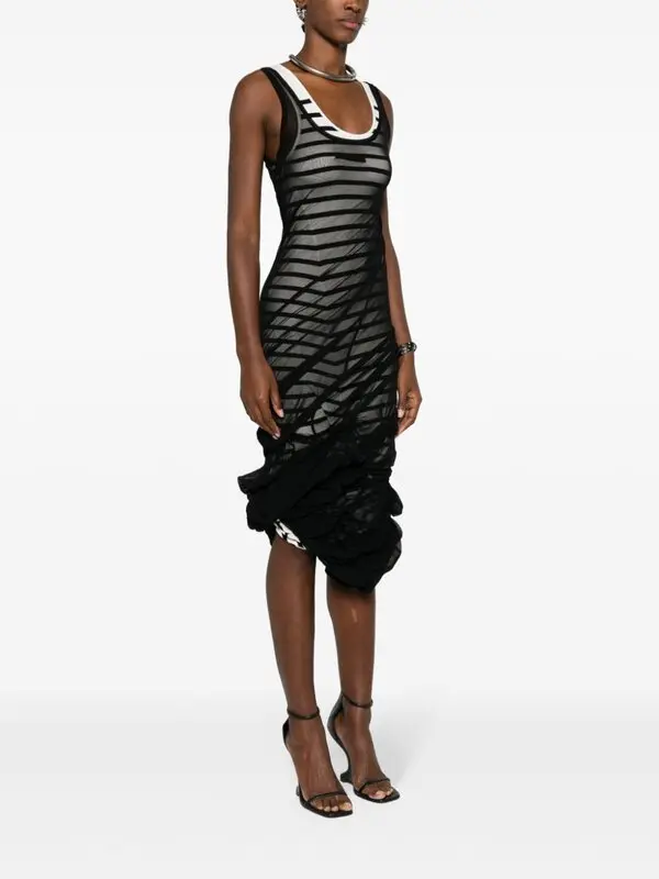 JEAN PAUL GAULTIER The Marinière Striped Maxi Dress - White