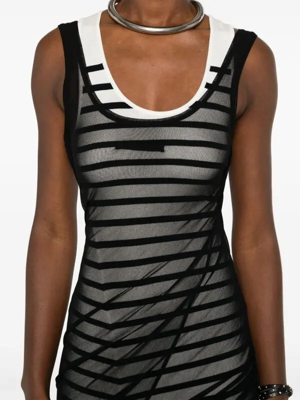 JEAN PAUL GAULTIER The Marinière Striped Maxi Dress - White