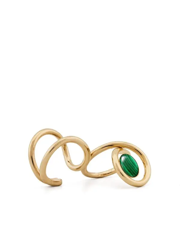 DESTREE Louise Double Inset-gemstone Ring - Green