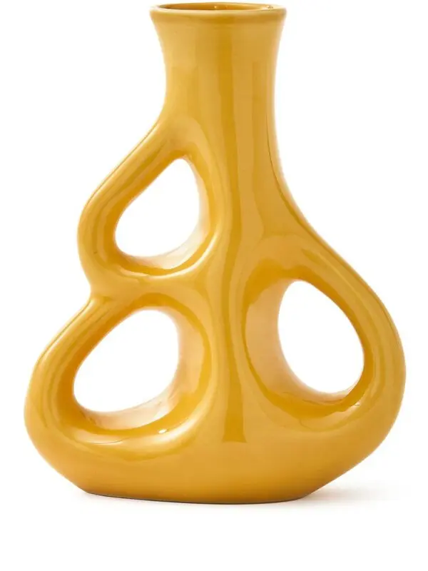 POLSPOTTEN Three Ears Ceramic Vase - Yellow