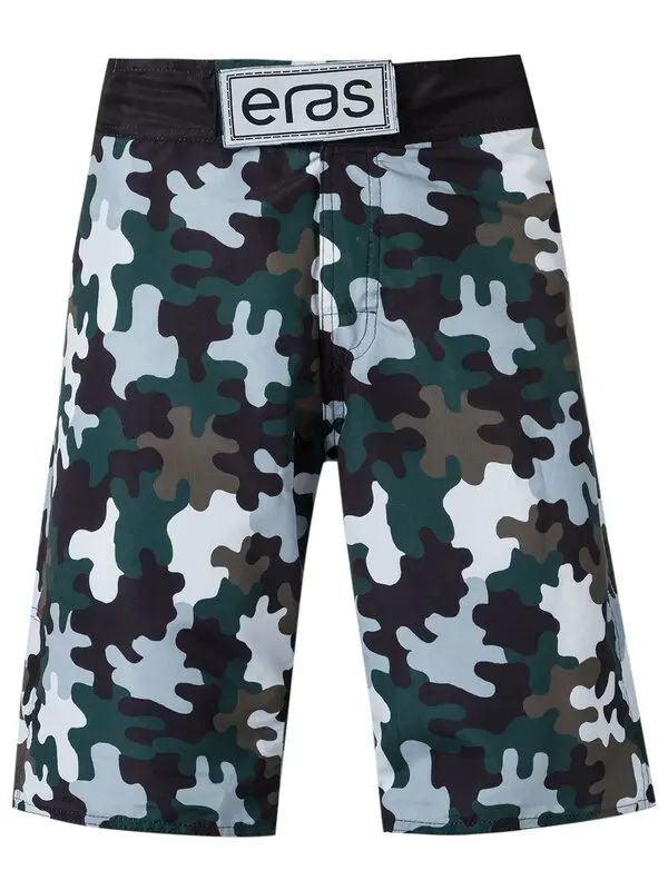 AMIR SLAMA Camouflage Print Swim Shorts - Green