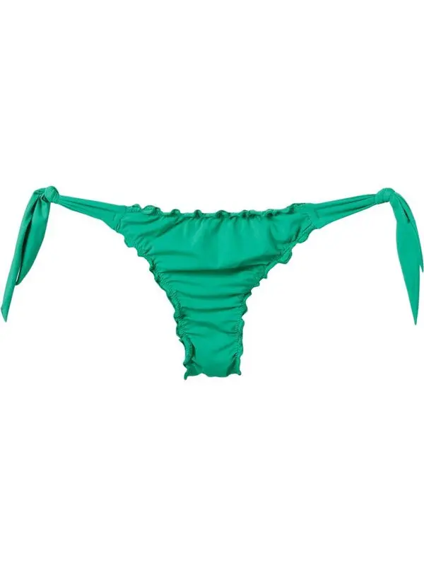 AMIR SLAMA Ruched Bikini Bottom - Green