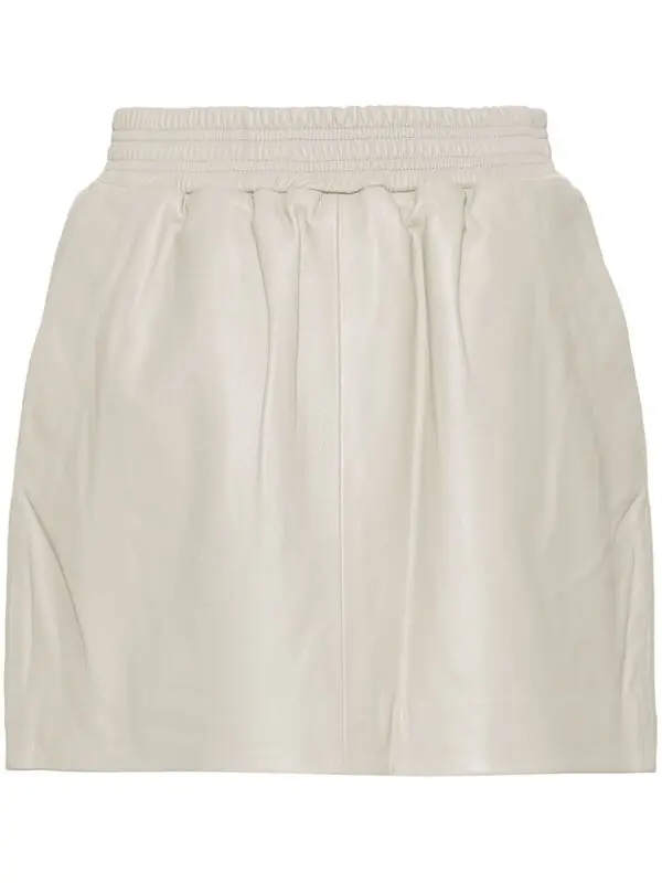 ARMA Mare Leather Skirt - Neutrals