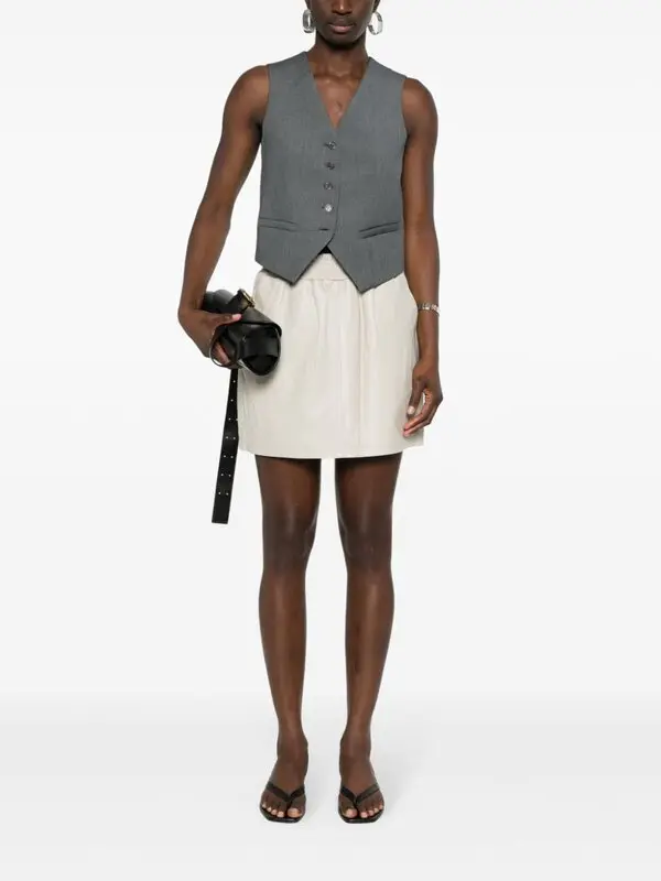 ARMA Mare Leather Skirt - Neutrals