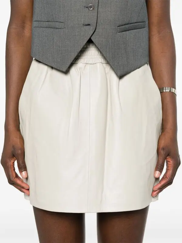 ARMA Mare Leather Skirt - Neutrals