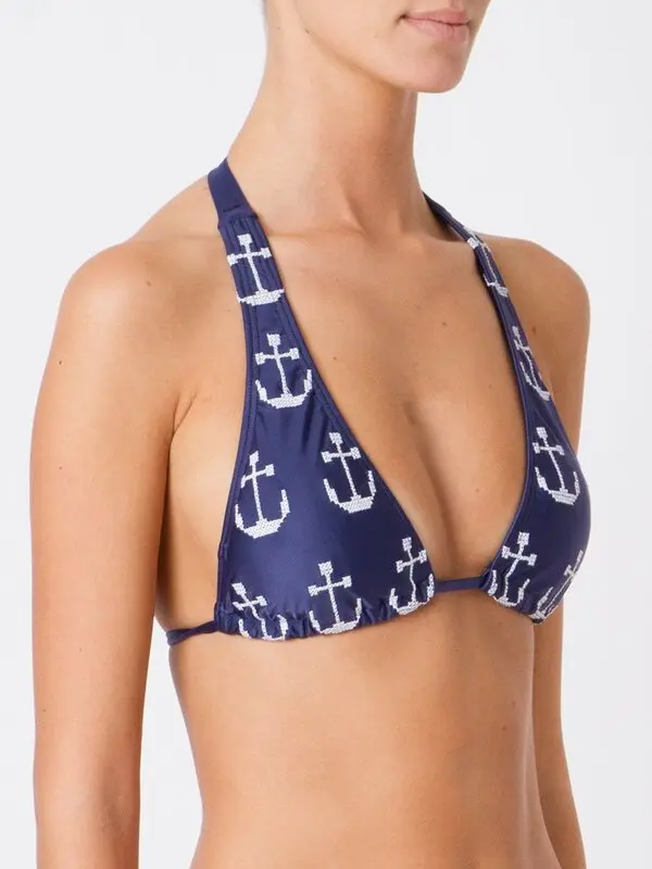 AMIR SLAMA Embroidered Bikini Top