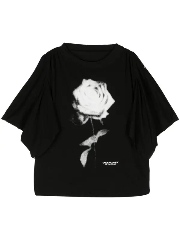 Undercover Rose-print Cotton T-shirt