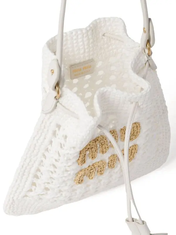 Miu Miu Woven Raffia Mini Bag