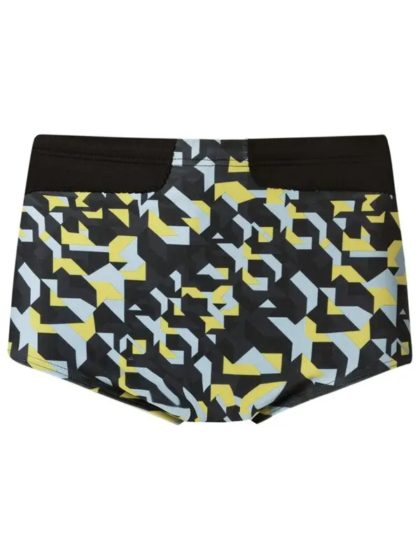 AMIR SLAMA Geometric Print Trunks - Black