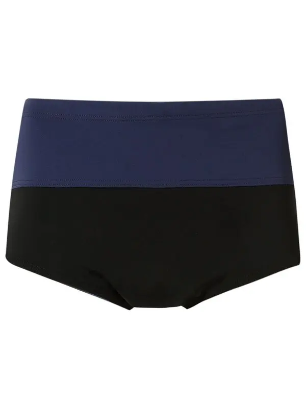 AMIR SLAMA Two-tone Swim Trunks - Black