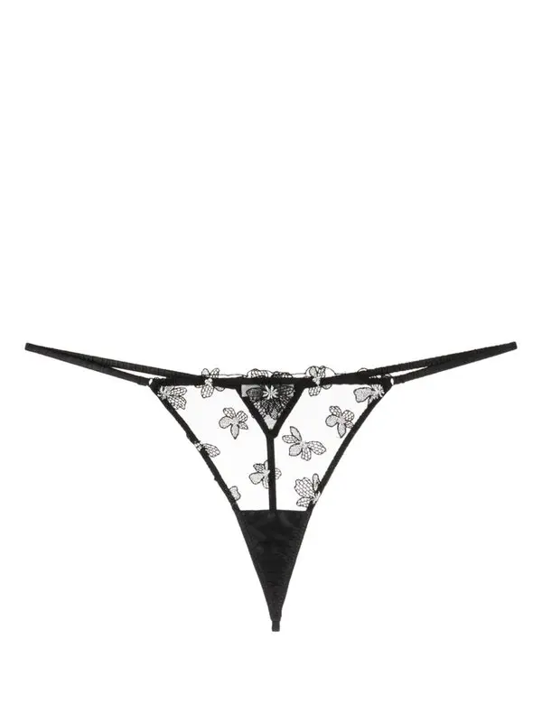 FLEUR DU MAL Petal Embroidered V-string