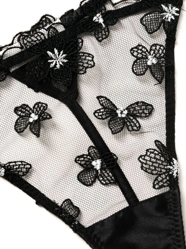 FLEUR DU MAL Petal Embroidered V-string