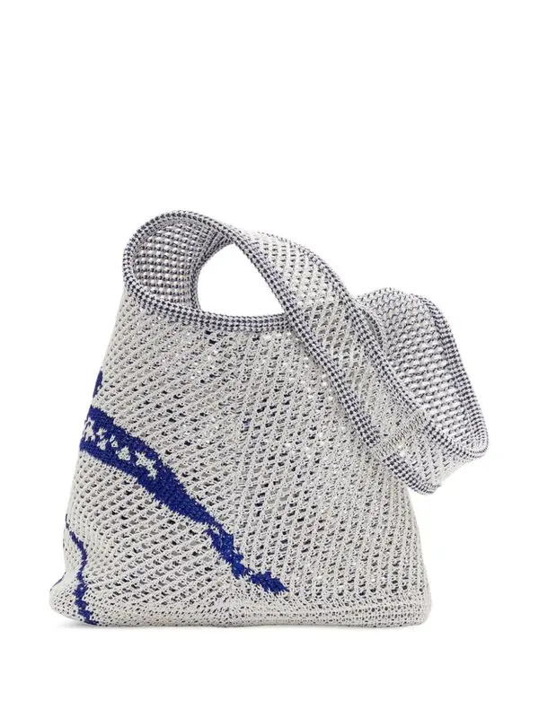 Burberry Equestrian Knight Crochet-knit Bag