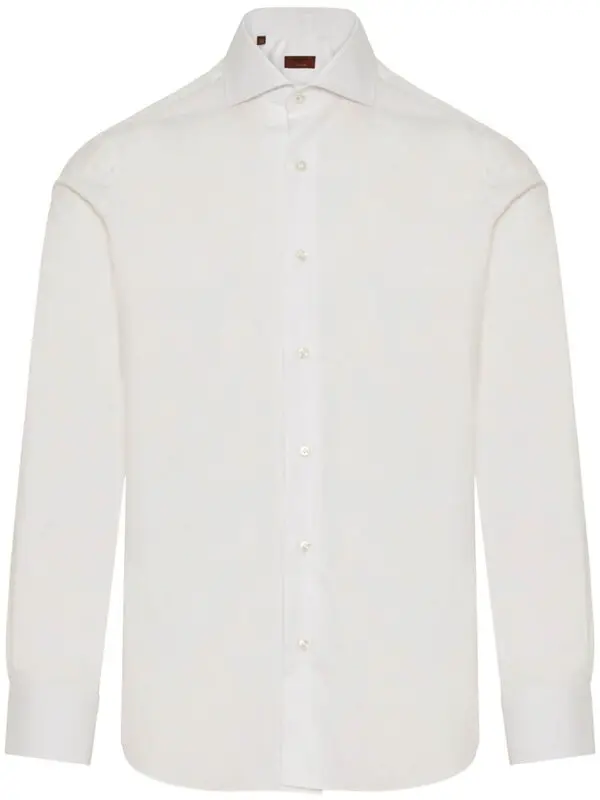 BARBA NAPOLI Spread Collar Shirt - White