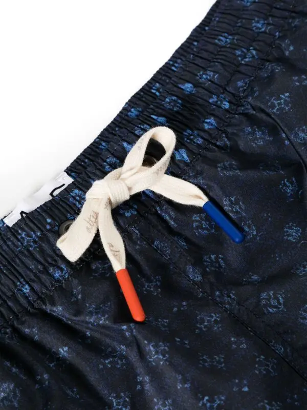 Altea Floral-print Swim Shorts - Blue