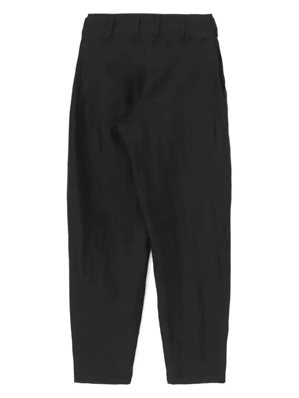 Yohji Yamamoto Crease-effect Tapered Trousers