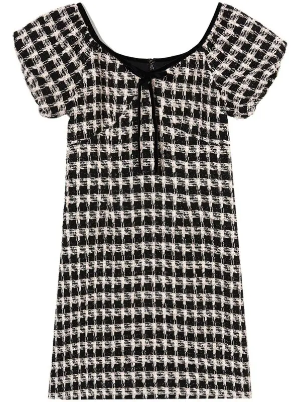 B+AB Puff-sleeve Tweed Dress