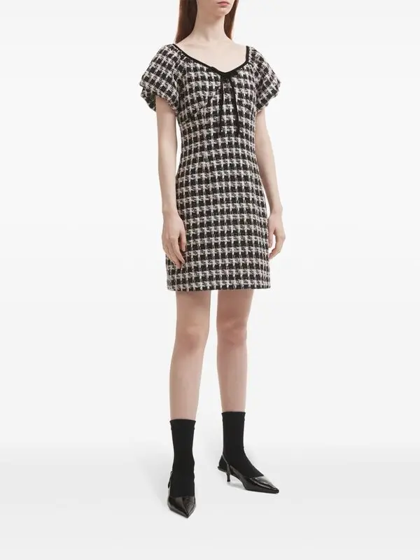 B+AB Puff-sleeve Tweed Dress