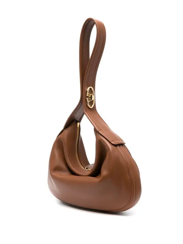 Valentino Garavani Vlogo Leather Shoulder Bag - Brown