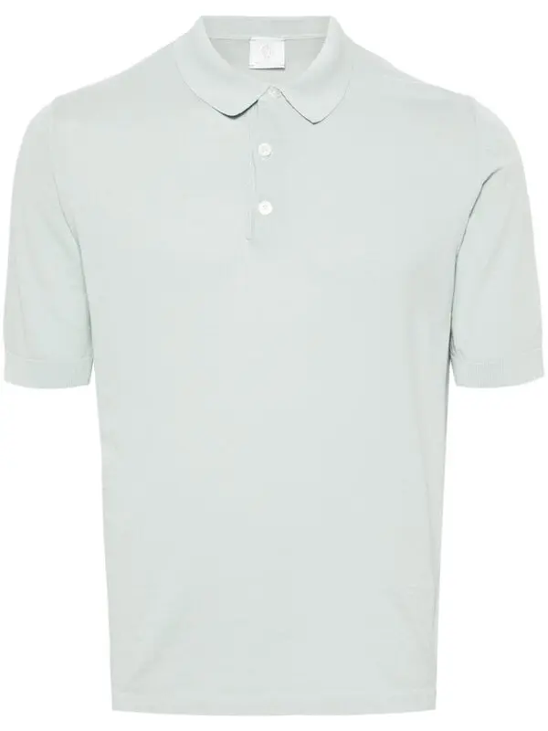 Eleventy Fine-ribbed Cotton Polo Shirt