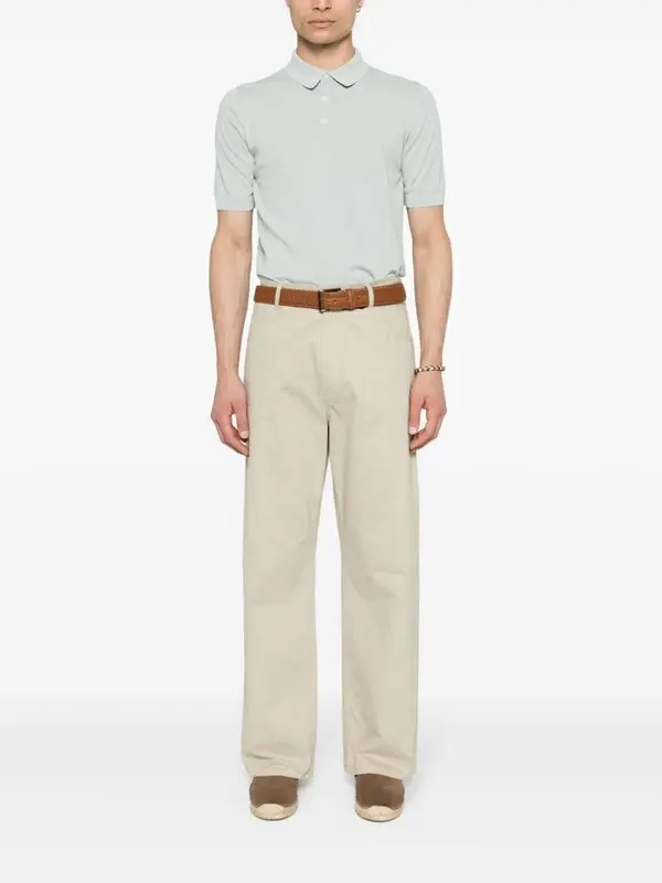 Eleventy Fine-ribbed Cotton Polo Shirt