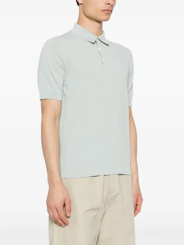 Eleventy Fine-ribbed Cotton Polo Shirt