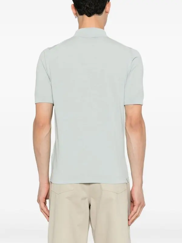 Eleventy Fine-ribbed Cotton Polo Shirt