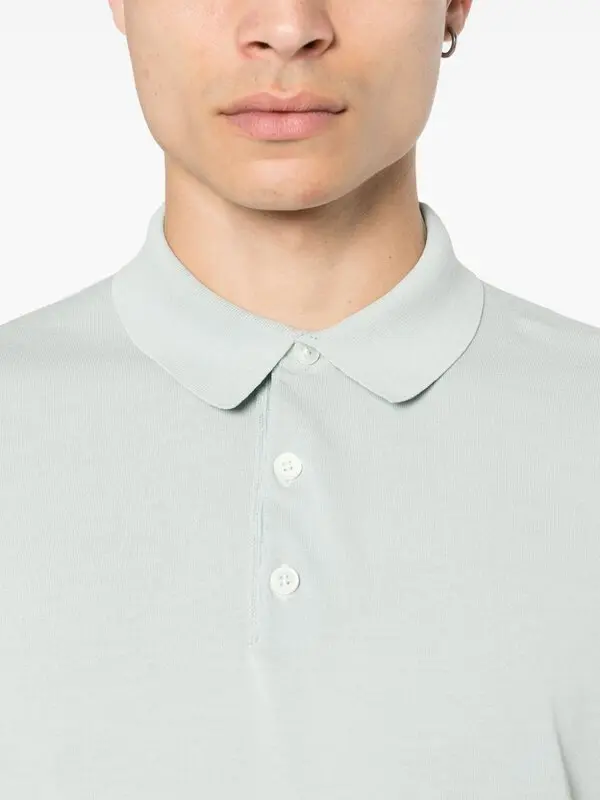 Eleventy Fine-ribbed Cotton Polo Shirt