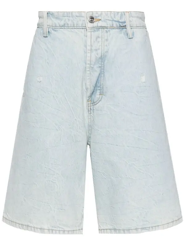 NAHMIAS Stonewash Denim Shorts - Blue