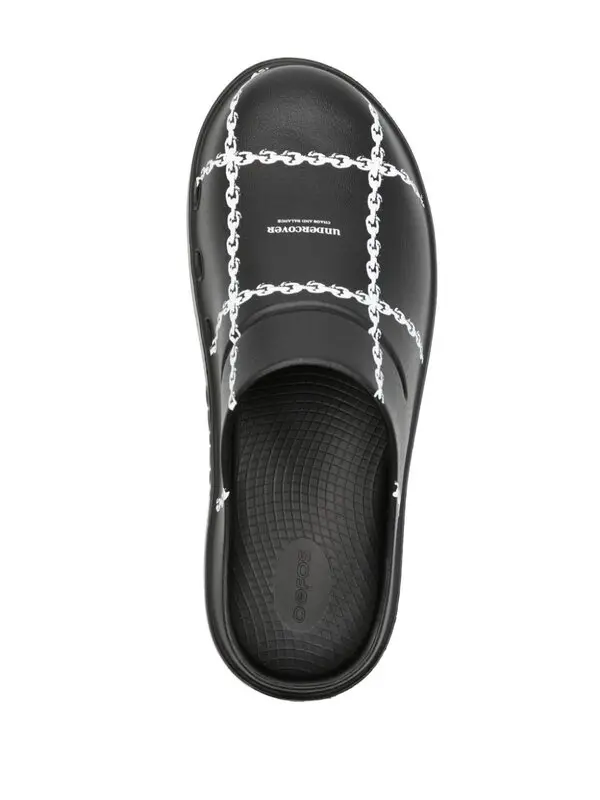 Undercover Graphic-print Platform Clogs