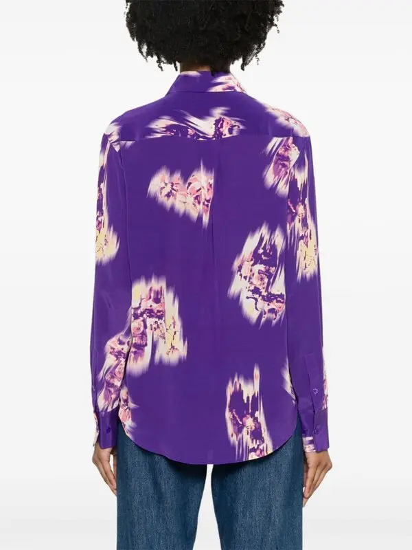 Equipment Signature Floral-print Shirt - Purple