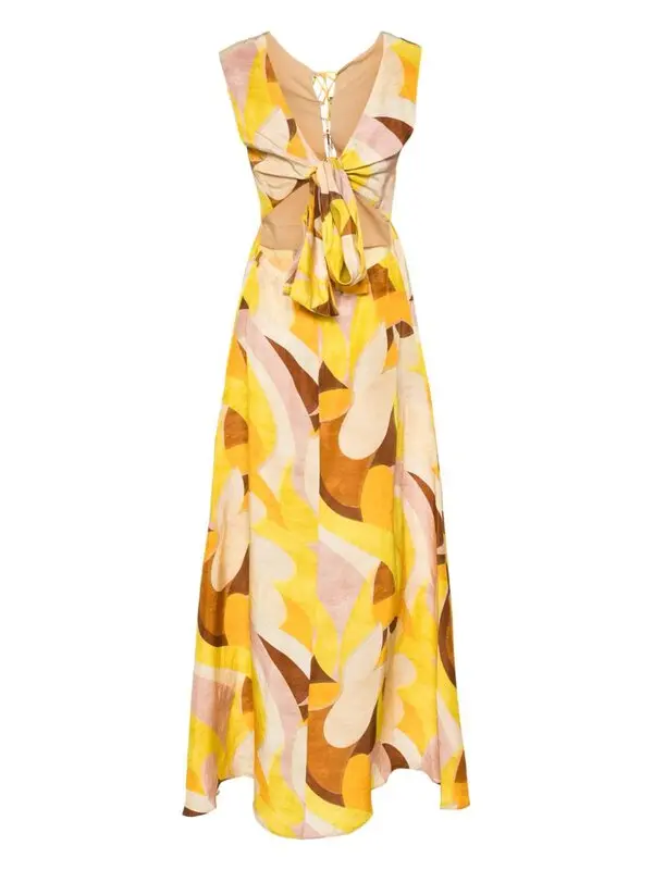 Raquel Diniz Daisy Abstract-pattern Maxi Dress