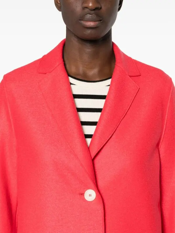 Harris Wharf London Button-up Wool Coat - Pink