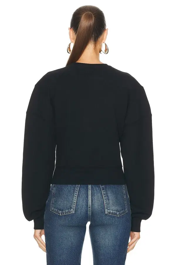 Saint Laurent Cropped Fleece Sweater