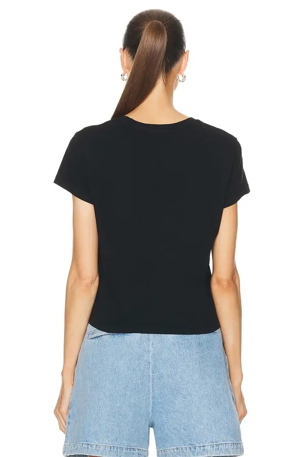AGOLDE Adine Shrunken Tee - Black