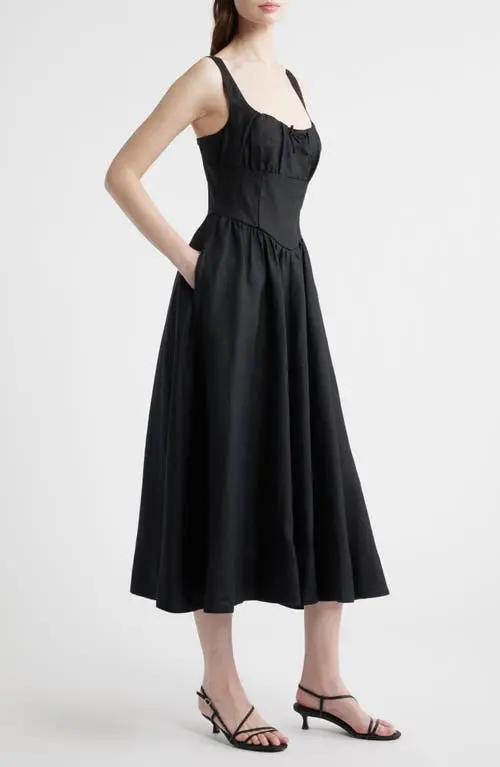 REFORMATION Balia Linen Sundress - Black