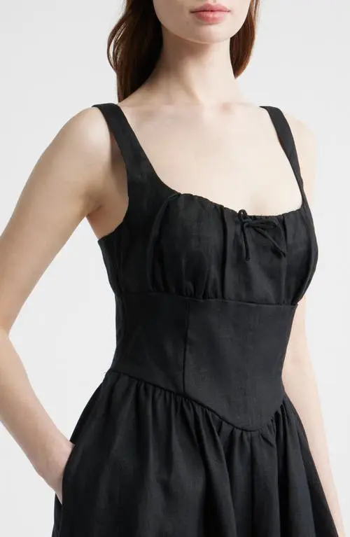 REFORMATION Balia Linen Sundress - Black