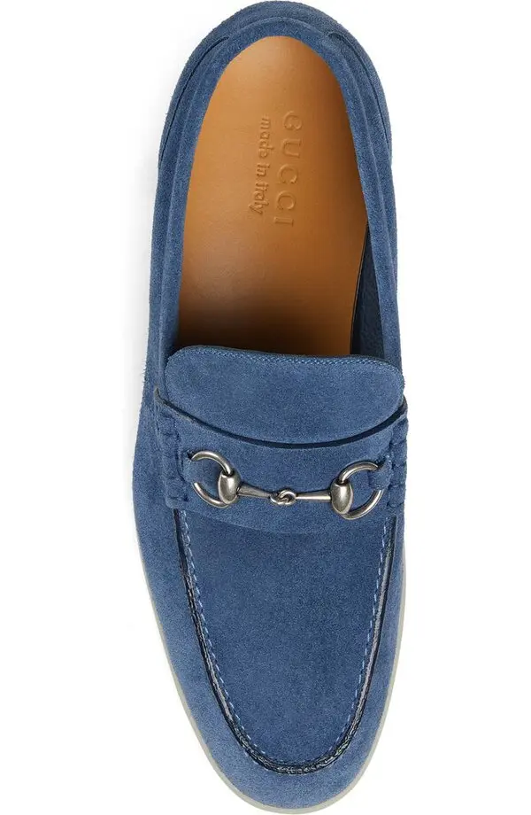 Gucci Kornard Horsebit Loafers Blue Suede Men Shoes Size 8.5 Gucci Konrad Bit Loafer - Royale | Editorialist main image 2