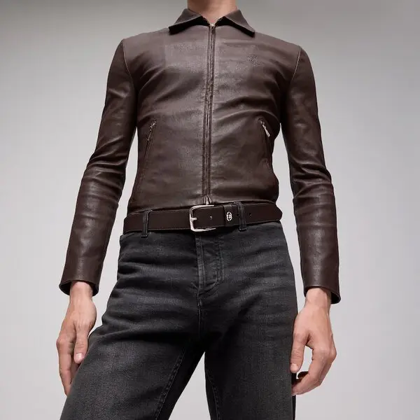 Gucci Belt With Interlocking G Detail - Brown