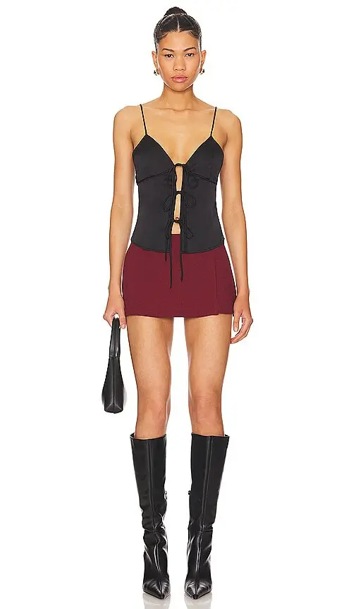 Superdown Anahi Cami Top With Front Tie Detail