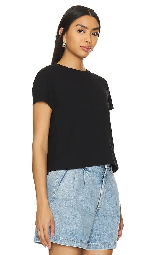 AGOLDE Adine Shrunken Tee - Black