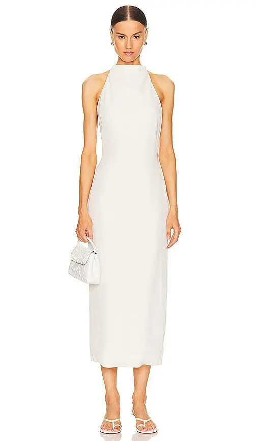 St. Agni Asymmetrical Belt Back Dress In Off White - 65% Off | Editorialist