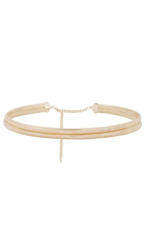 Ettika Wrap Around Flex Snake Chain Belt - Gold